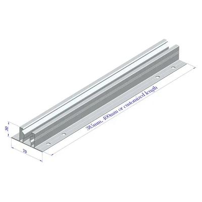Quality 41mm Silver Aluminum Solar Rail 3000mm Solar Pv Mounting Rails for sale