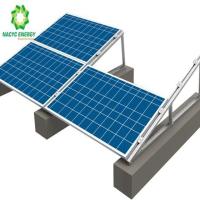 China Simplest Design Flat Roof Solar Mounting System Aluminum PV Panel Bracket for sale