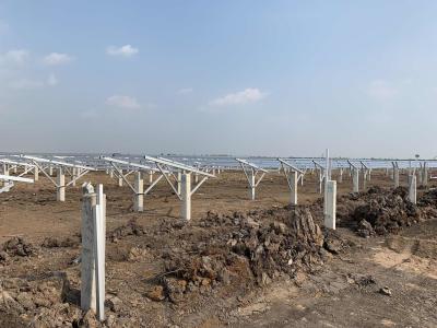 Cina L'alluminio recinta i sistemi al suolo del montaggio del pannello solare con il fondamento del cemento in vendita