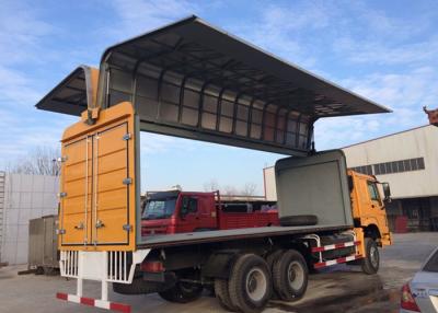 China 10 Wheels Wing Van Truck , 266HP Horse Power Quick Loading Wing Box Truck for sale