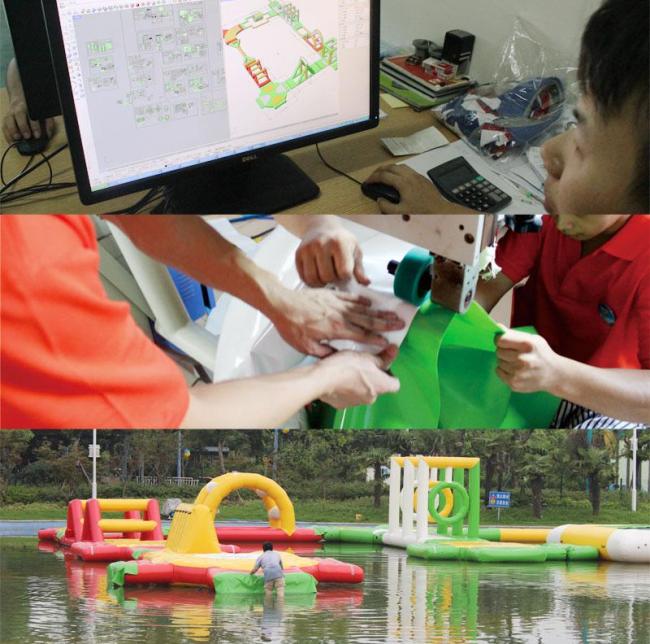 Plato 0.9mm Vinyl Inflatable Water Sport Toys Commercial Strong Water Saturns