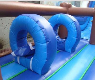 Cina Scorrevole gonfiabile all'aperto di verde/blu PVC della tela cerata dei buttafuori per i bambini in vendita
