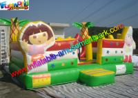 China Customized Inflatable Dora Bouncy Castle 5x5x2.5m with Obstacle Course Inside for sale