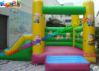 China Dia van de Minion de Opblaasbare Uitsmijter, Groen/de Gele Eenheden van Kasteelcombo Te koop