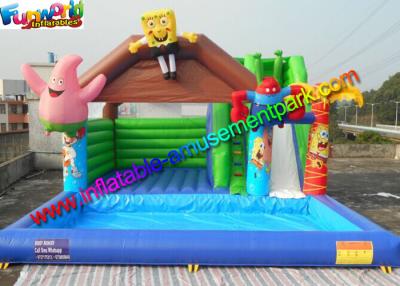 Cina all'aperto durevole dei buttafuori del PVC Spongebob di 0.55mm dello stagno gonfiabile dello scorrevole in vendita