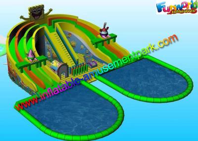 中国 水プールのゲームと多彩な Spongebob の屋外の膨脹可能なスライド 販売のため