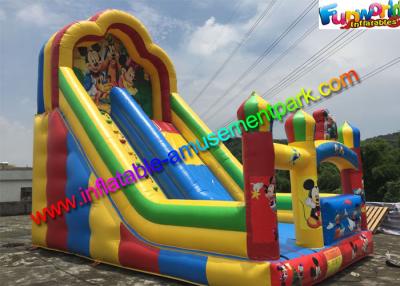 China Popular Mickey Mouse Commercial Inflatable Slide , Blow up Slide 7L x 4W x 6H Meter for sale