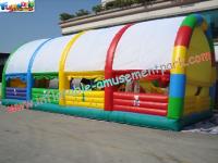 China Commercial PVC Inflatable Amusement Park 14x7x4m Fire Retardant Waterproof for sale
