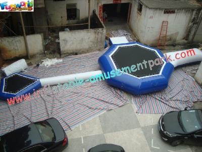 China 0.9mm PVC Large Inflatable Water Toys By Trampoline For Swimming Pools for sale