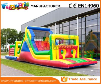 Cina Corsa ad ostacoli gonfiabile variopinta gigante dei bambini tela cerata del PVC da 0,55 millimetri con l'aeratore in vendita