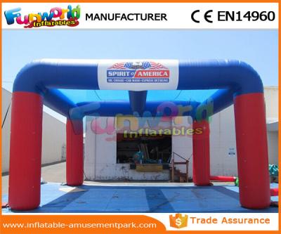China Blue / Red PVC Tarpaulin Inflatable Garage Tent Inflatable Car Wash Tent for sale