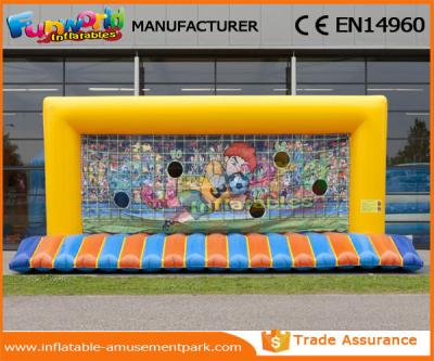 Cina Rete gonfiabile di calcio dei bambini di giallo della tela cerata del PVC del portone gonfiabile divertente di calcio in vendita