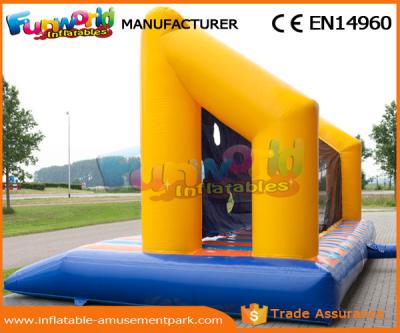 Cina Rete gonfiabile di calcio dei bambini di giallo della tela cerata del PVC del portone gonfiabile divertente di calcio in vendita