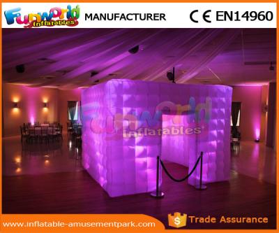 China LED Inflatable Party Tent PVC Coated Nylon Enclosure Inflatable Photo Booth for sale