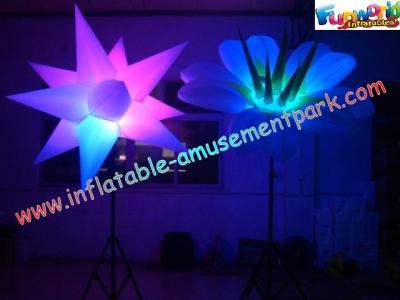 China Star / Flower Inflatable Led Lighting Decoration For Party , 3m High for sale