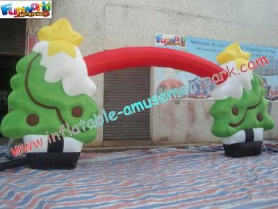 China Holiday Inflatable Christmas Tree Decorations Green , 420D PVC 3M for sale