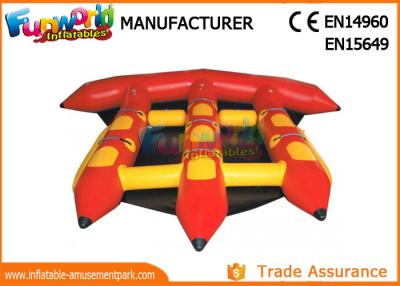 China 0.9mm PVC Tarpaulin Inflatable Water Toys For Adults / Lake Flying Fish Water Sport for sale