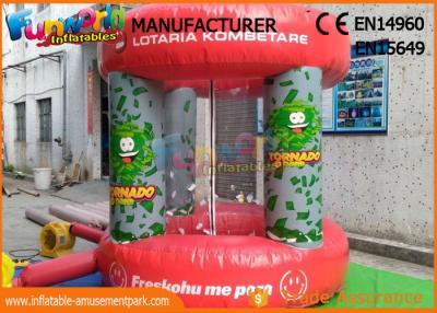 中国 Inflatables/キャッシュ・マシーンの膨脹可能なお金ブースを広告する赤いポリ塩化ビニールの防水シート 販売のため