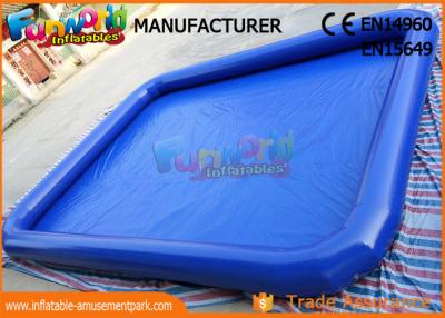 China Large Blue PVC tarpaulin Inflatable Water Pools Square / Round Shape for sale