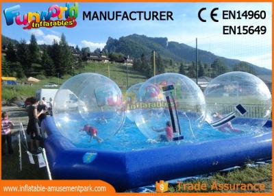 China Large Blue PVC tarpaulin Inflatable Water Pools Square / Round Shape for sale