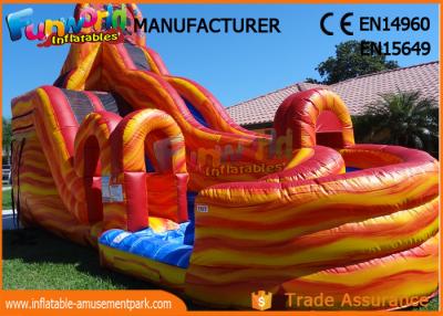 China Corrediça de água inflável exterior gigante impermeável do furacão com impressão de Digitas à venda