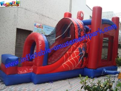 China La diapositiva animosa inflable del hombre araña comercial, embroma la diapositiva combinada inflable en venta