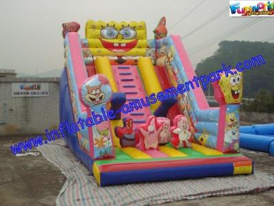 Cina Scorrevole di salto del castello dell'acqua gonfiabile commerciale sveglia di Spongebob per i bambini EN14960 in vendita
