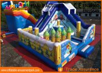 China 7x7x5 Meter Commercial Inflatable Bouncy Castle with 0.55mm Fire-Retardant Vinyl - Kids Jumping Castle for sale