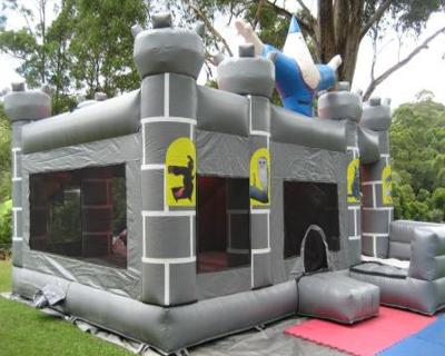China Wizard Combo Slide Inflatable Commercial Bouncy Castles Anime Design 1 Year Warranty for sale