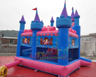Cina Scorrevole dei buttafuori del parco/moonwalk gonfiabili scorrevole di principessa Inflatable Bounce House With in vendita