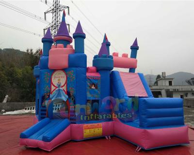 中国 公園の膨脹可能な警備員のスライド/Inflatable Bounce House With王女のスライドのMoonwalk 販売のため