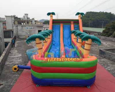中国 屋外の長く膨脹可能な水スライドのスリップNのスライド11x5.5x5.5のメートル 販売のため