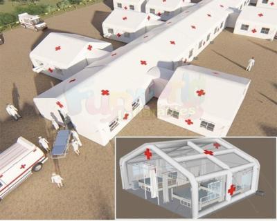 Cina Tende temporanee gonfiabili del riparo/aiuto in caso di catastrofe della tela cerata del PVC del bene durevole 0.9mm in vendita