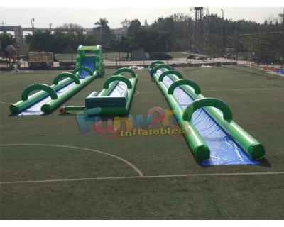 Cina Slittamento gonfiabile e scorrevole della città lunga gonfiabile all'aperto degli acquascivoli 1000ft del CE per gli adulti in vendita