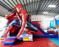 China Customized Size Superhero Inflatable Water Slide with Splash Pool 110kg for sale