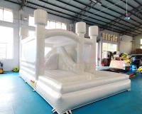 China Customized White Inflatable Bounce House Slide Combo 110kg Commercial Grade PVC for sale