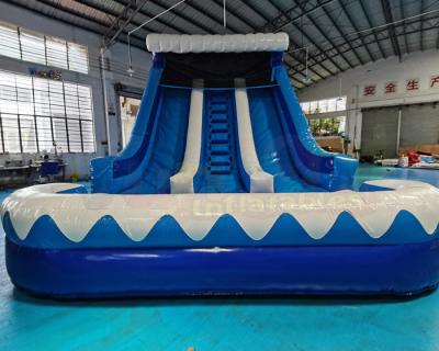 中国 二重サイド ポリ塩化ビニールの防水シートの広告のための膨脹可能なプールのスライド 販売のため