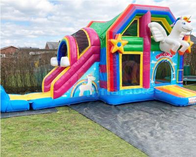 Cina Scorrevole su misura di Unicorn Jumping House Inflatable Bouncer in vendita
