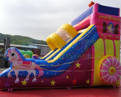 Cina Unicorn Jumping Bouncy Castle Inflatable rimbalza la Camera con lo scorrevole in vendita