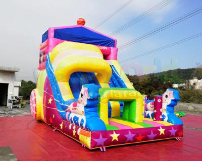 Cina Unicorn Jumping Bouncy Castle Inflatable rimbalza la Camera con lo scorrevole in vendita