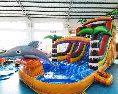 China OEM Multi Color Outdoor Inflatable Water Slides For Backyard for sale