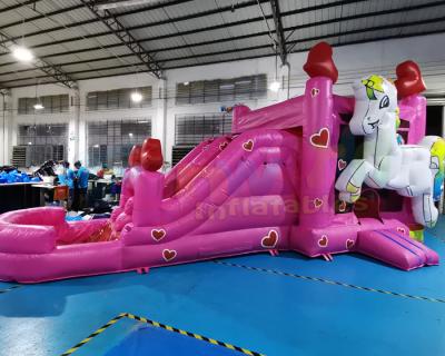 China Unicorn Inflatable Bouncer Slide Bounce-Haus im Freien Combos zu verkaufen