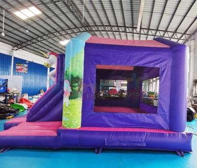 China Carnaval Unicorn Kids Castle Bounce House voor Reclame Te koop