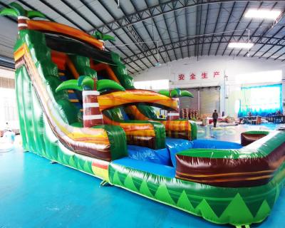 Cina scivolo gonfiabile del PVC di 0.55mm con la Camera di salto di rimbalzo dello stagno in vendita
