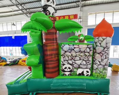 中国 四倍のステッチの膨脹可能な跳ね上がりの家のパンダの弾力がある城 販売のため