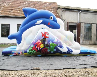 Cina Impresa commerciale di rimbalzo del castello dello scivolo gonfiabile dello squalo di carnevale in vendita