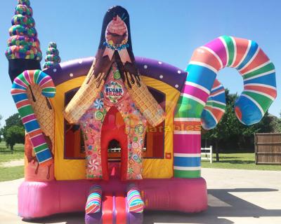 China Casa inflable de la despedida del caramelo de la diapositiva de la gorila de la lona de los niños en venta