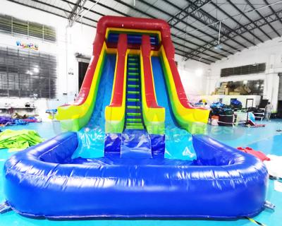 China Playground Outdoor Inflatable Water Slides Double Side Jumping Bouncer for sale