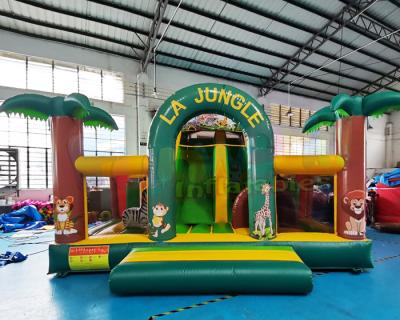 China Do jardim zoológico combinado inflável da selva da casa do salto do hotel castelo de salto à venda