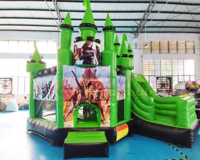 China Corrediça inflável de salto do leão-de-chácara do castelo do super-herói combinado para o hotel à venda
